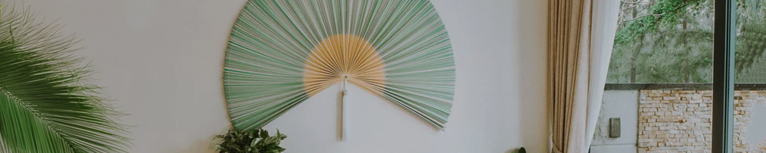 Natural Bamboo Folding Fan Wall Decor - Unique Art Piece – Artera Home