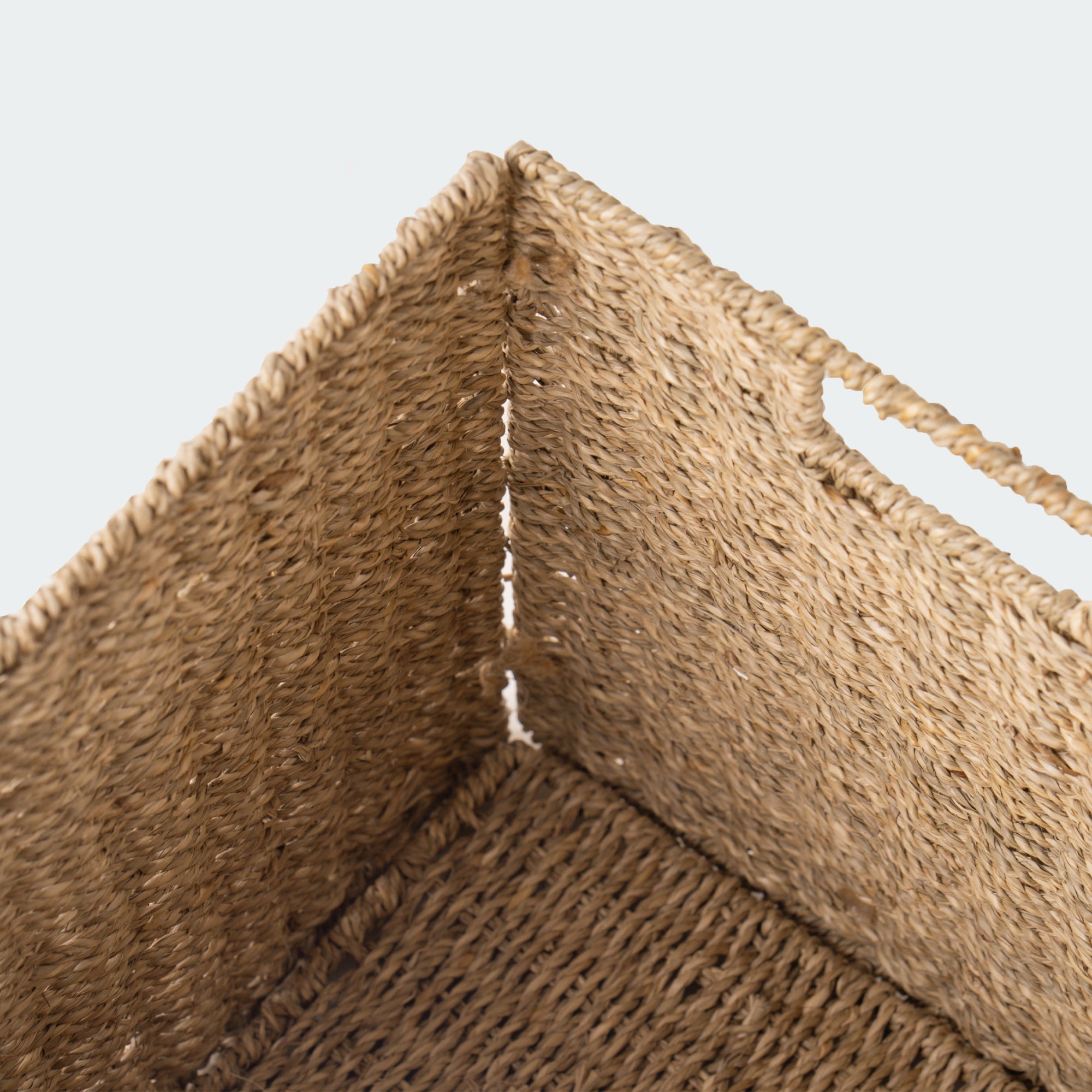 Cube Seagrass Wicker basket Set of 2 With Linen - Artera Home